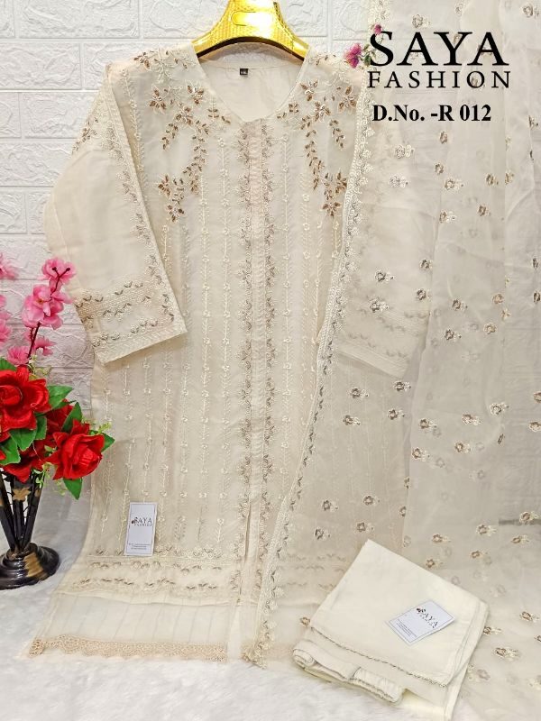 SAYA FASHION presenting fully stitched collection of Pakistani organza ...